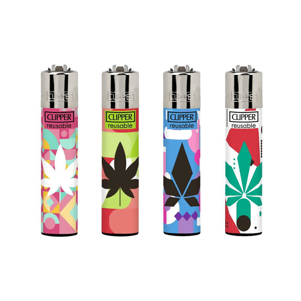 40 Clipper D48 CP11RH Classic Flint Geometric Leaves Lighters - CL3A16 - OrderVape