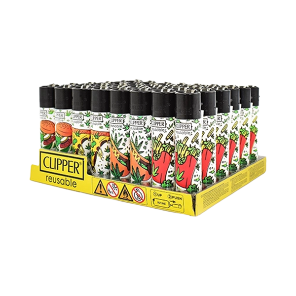 40 Clipper Classic Large Flint Leaves Fast Food - CL3C1524UK - OrderVape
