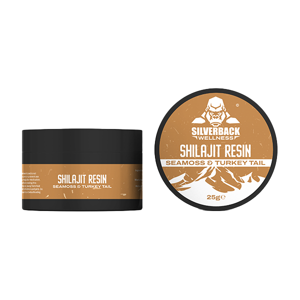 Silverback Wellness Seamoss & Turkey Tail Infused Shilajit Resin 25g ...
